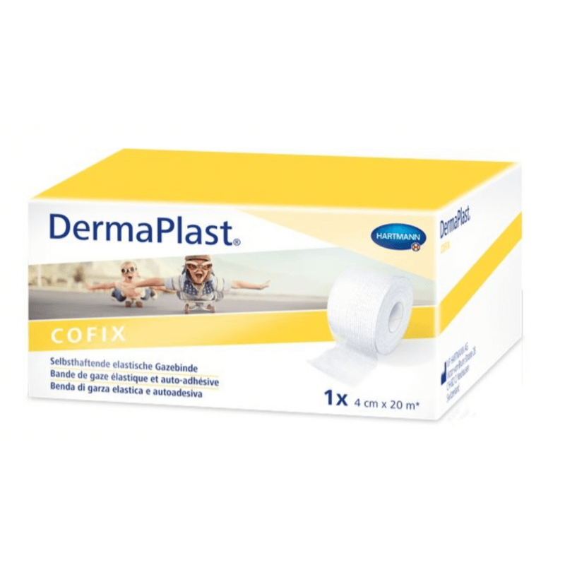 DermaPlast® CoFix White self-adhesive tape 20m x 4cm - per unit