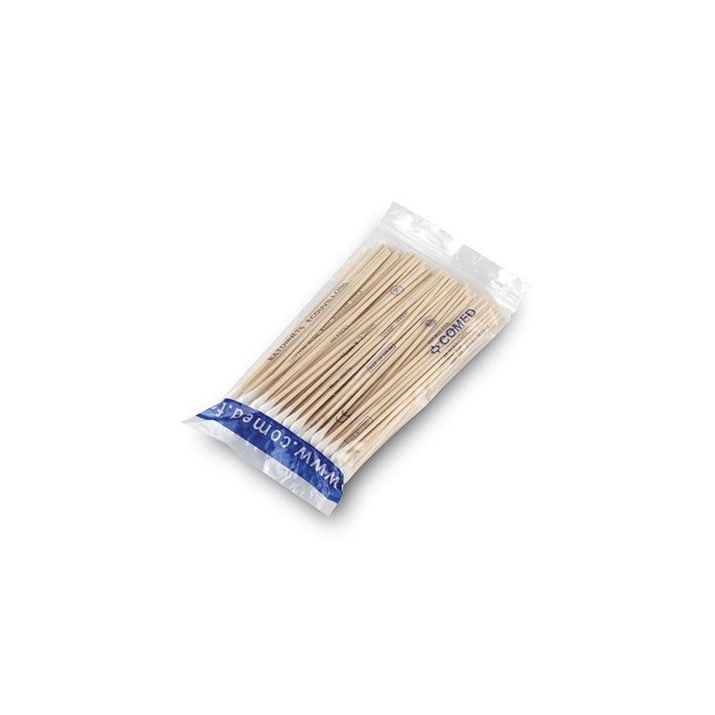 Wooden swab sticks 15cm/15mm, bag of 100 pieces