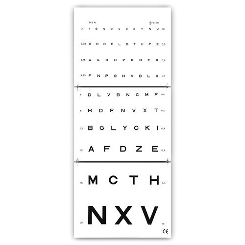 Echelle de Monoyer 3 mètres